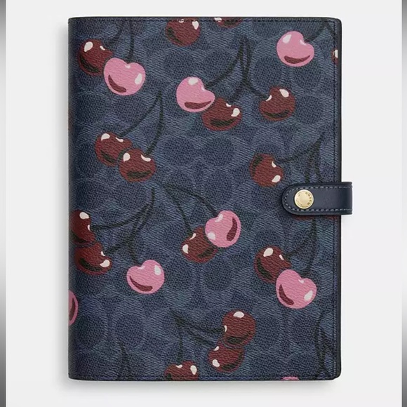 Coach | Accessories | Coach Notebook In Signature Canvas With Cherry ...